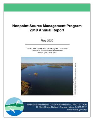 Nonpoint Source Management 319 Program Annual Report, Maine Department of Environmental Protection