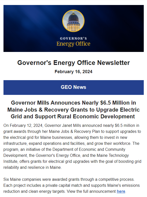 Homepage | Governor's Energy Office