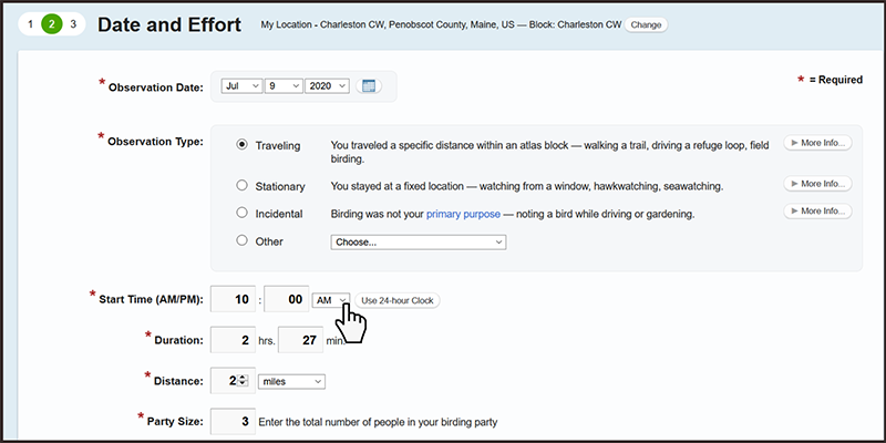 eBird Data Entry User Guide: Submit Data: Maine Bird Atlas: Maine Dept ...